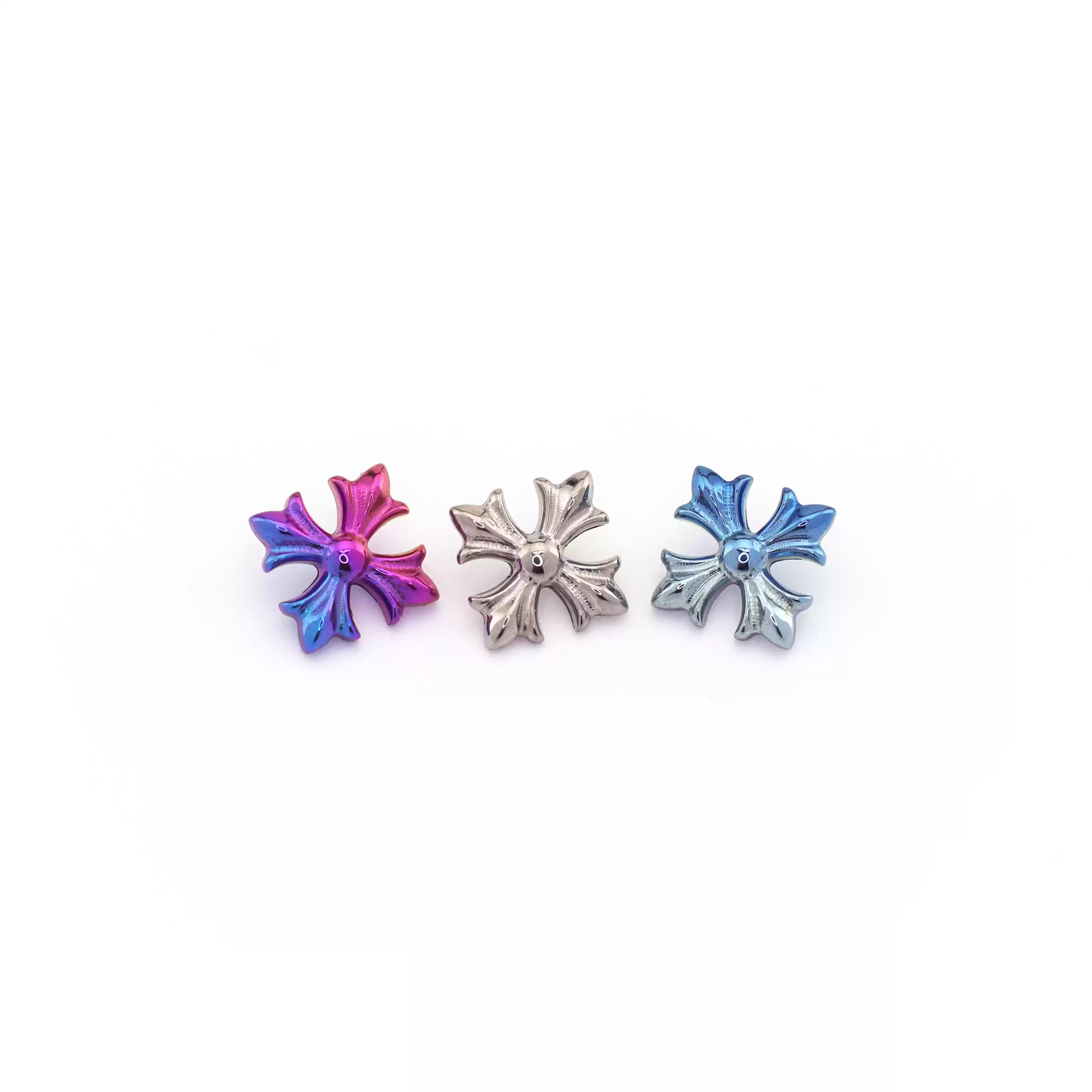 Colorful Punk Engraved Cross Titanium Ear Studs – CRUXJEWELRY