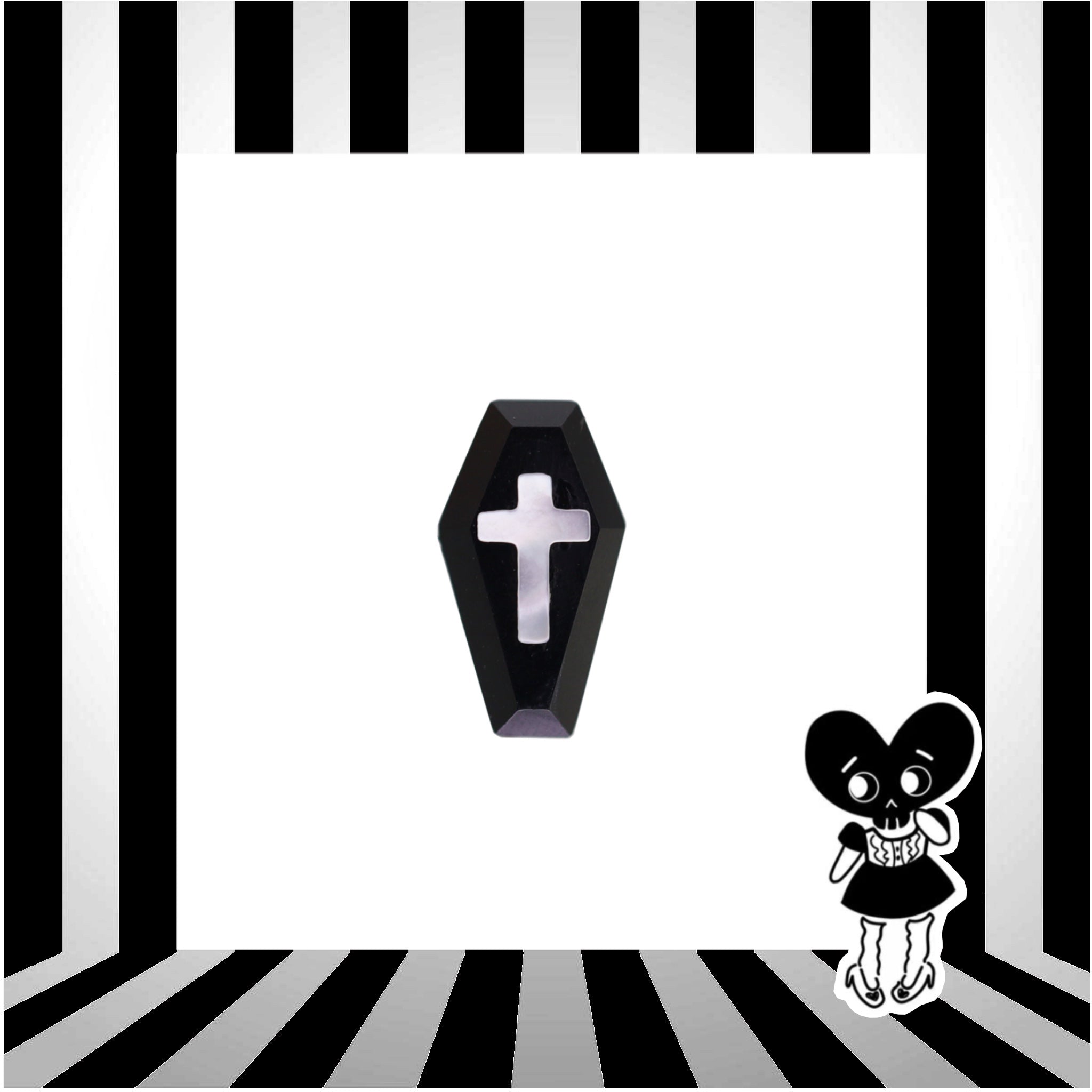 CRUX - MOP Cross Coffin Ear Studs – CruxJewelry