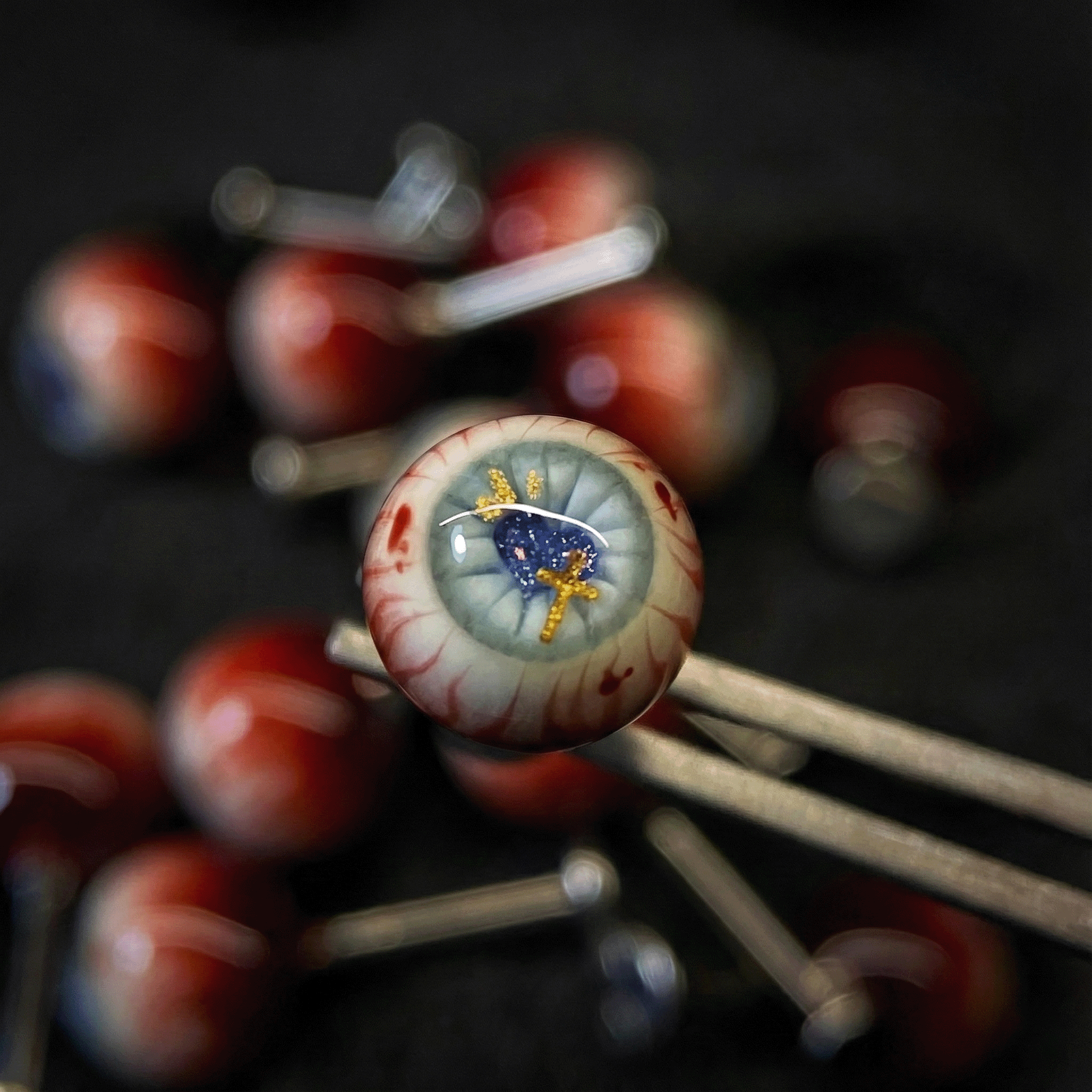 Cthulhu Eye - The Faith Heart | Ear/Tongue/Lip Titanium Studs – CruxJewelry