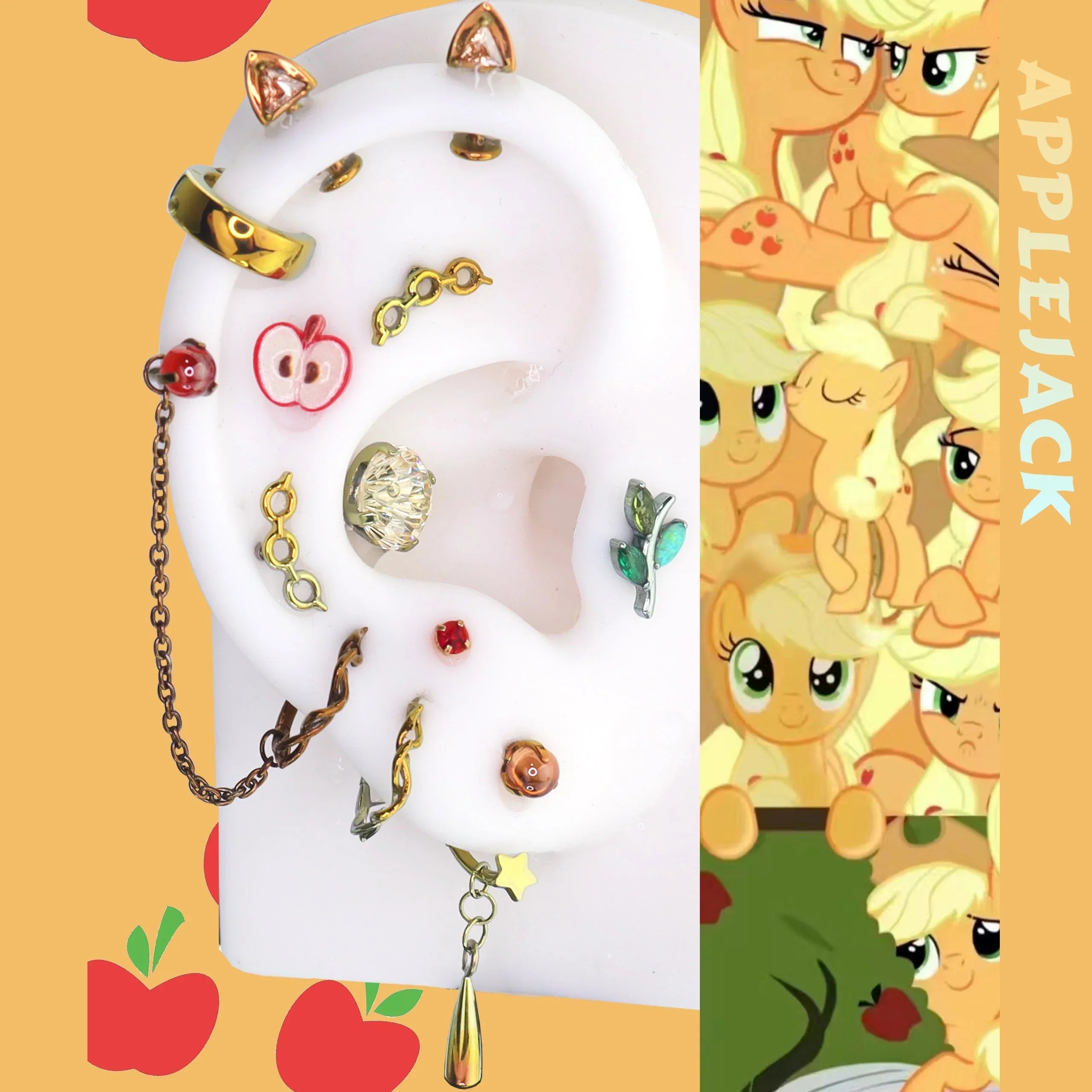 MLP Applejack Series Ear Accessories Set – CRUXJEWELRY